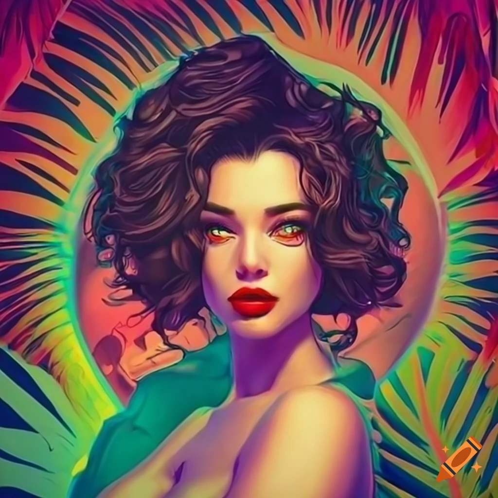 Graphic novel pinup poster with mesmerizing features and stunning ...