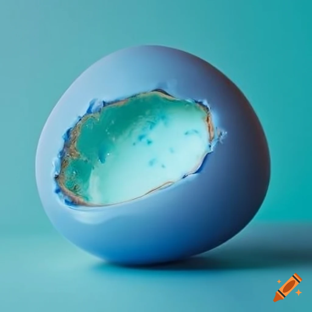 Blue yogurt egg on Craiyon