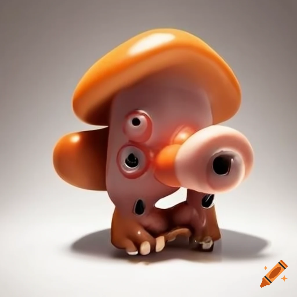 Colorful and whimsical robot with a sausage nose on Craiyon