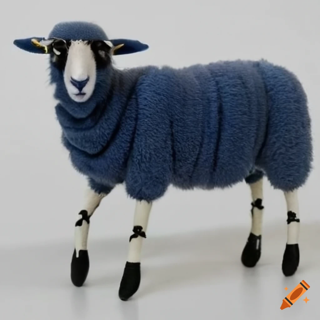 Blue liquid sheep on Craiyon