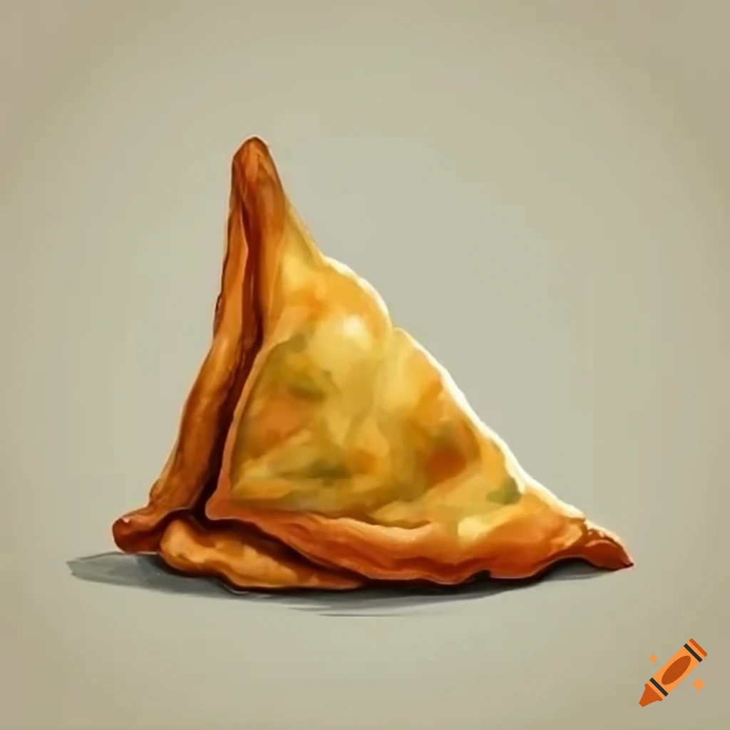 One triangle samosa on Craiyon