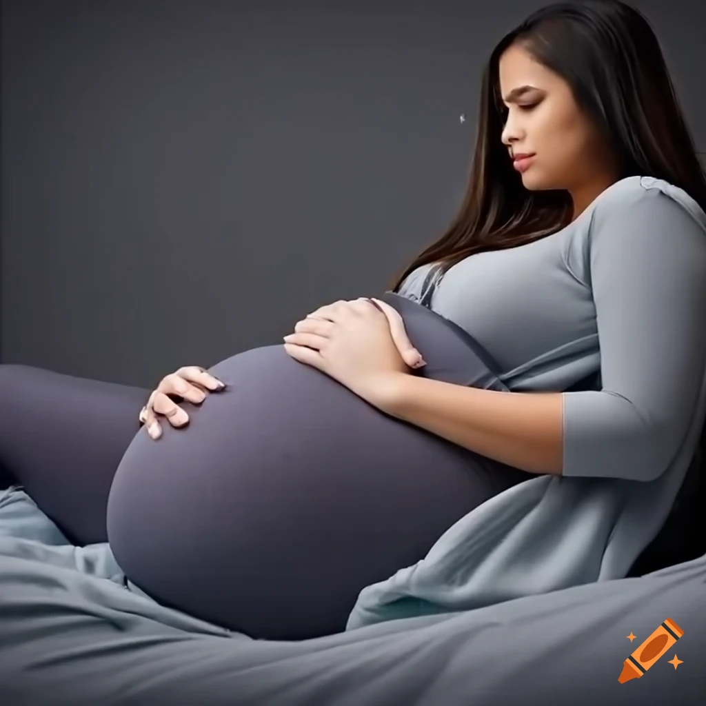 Pregnant women in the maternity ward preparing for labor on Craiyon
