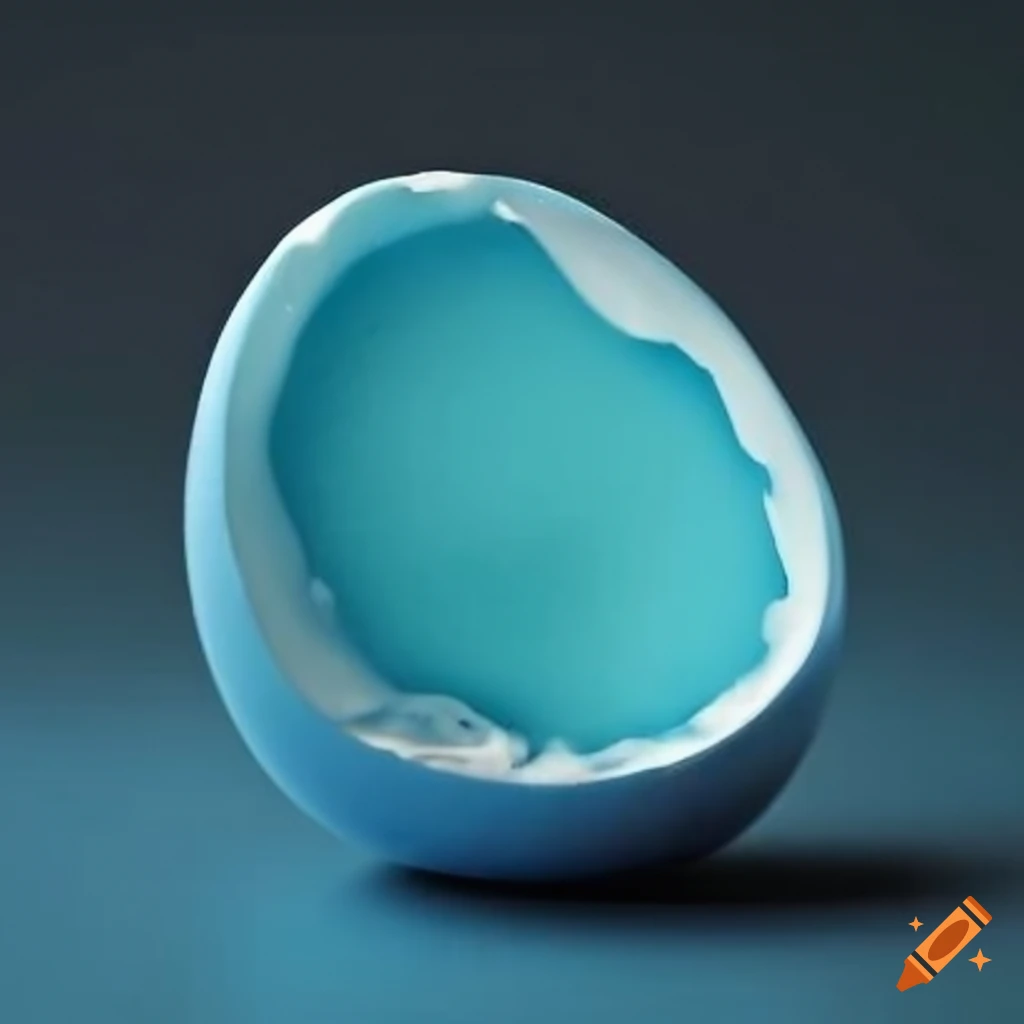 Blue yogurt egg on Craiyon