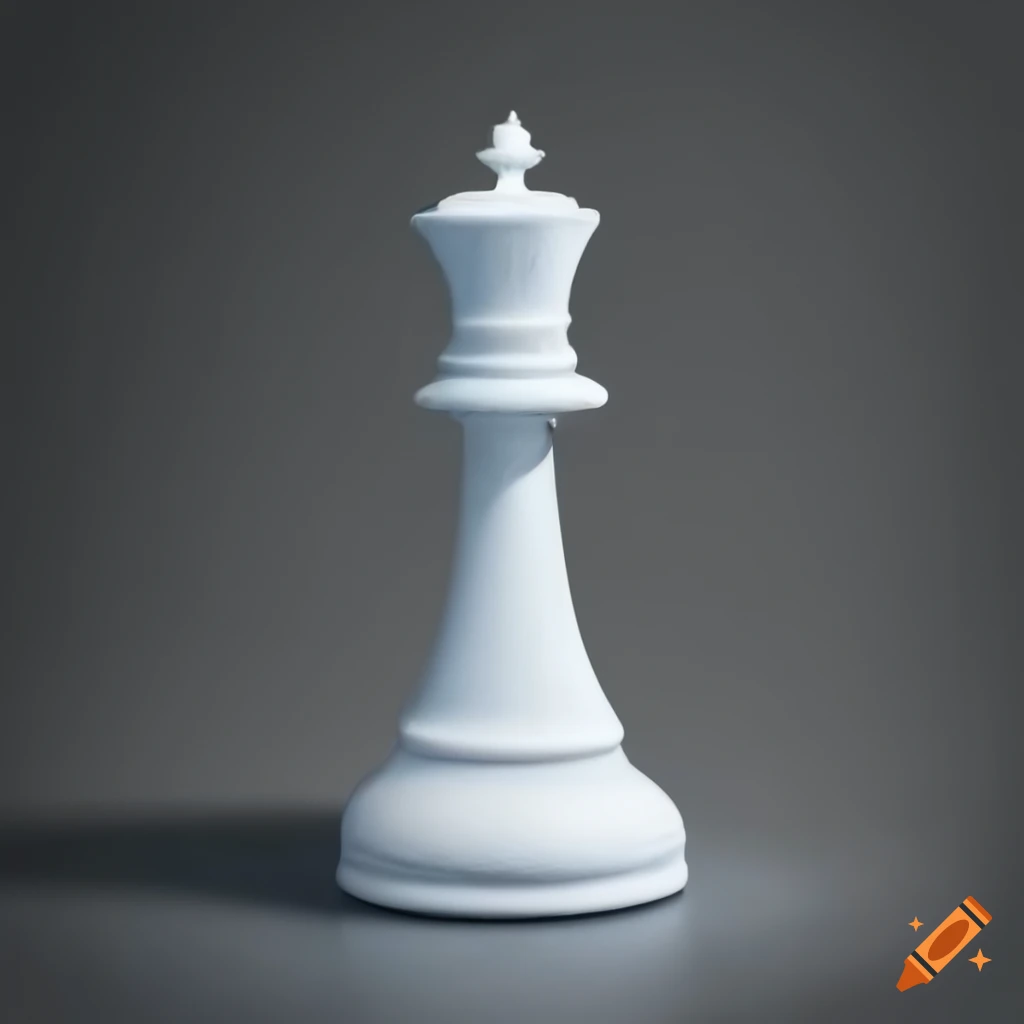Chess queen piece in white color on Craiyon