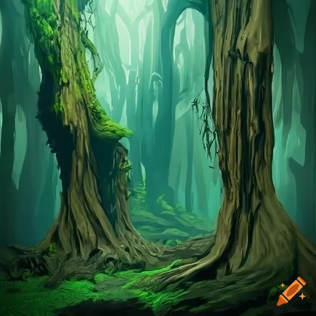 Giant fantasy forest on Craiyon