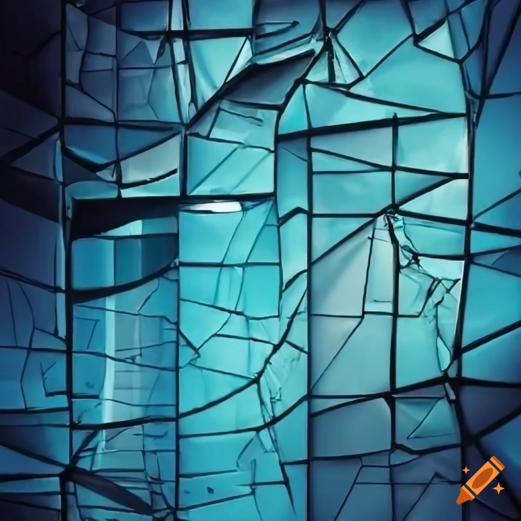 Shattered glass abstract architecture on Craiyon