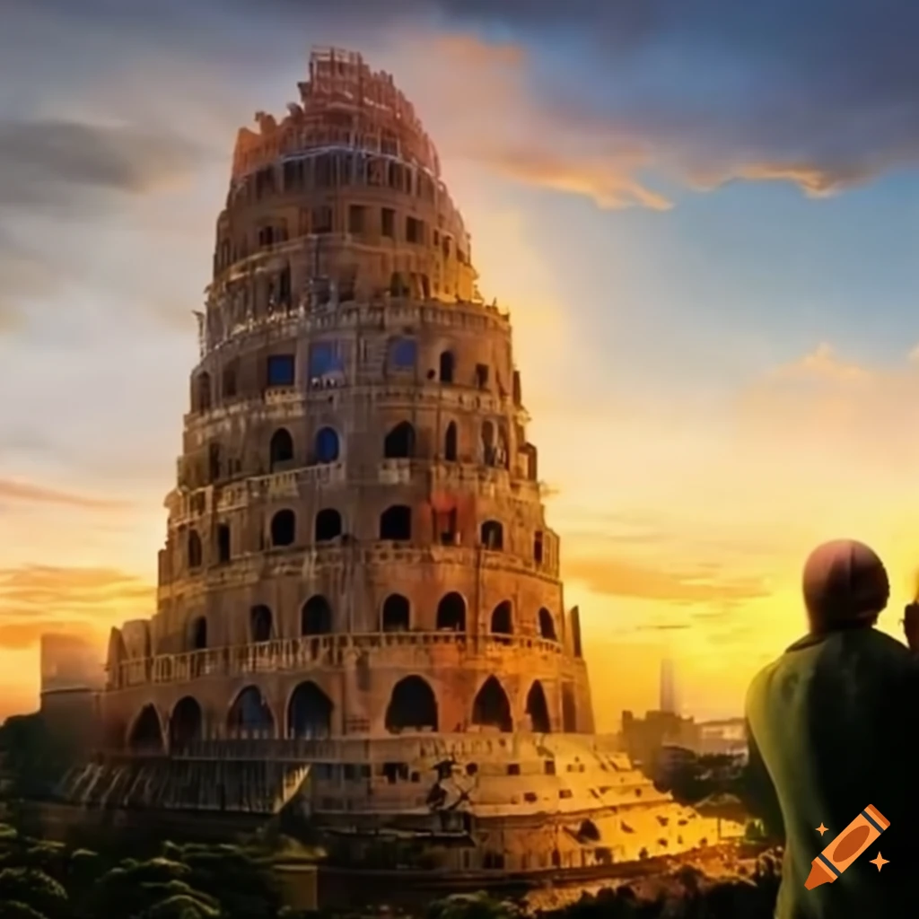 Babel tower in a Brazilian metropolis on Craiyon