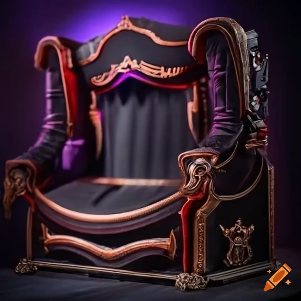 King's throne in a gaming setup on Craiyon