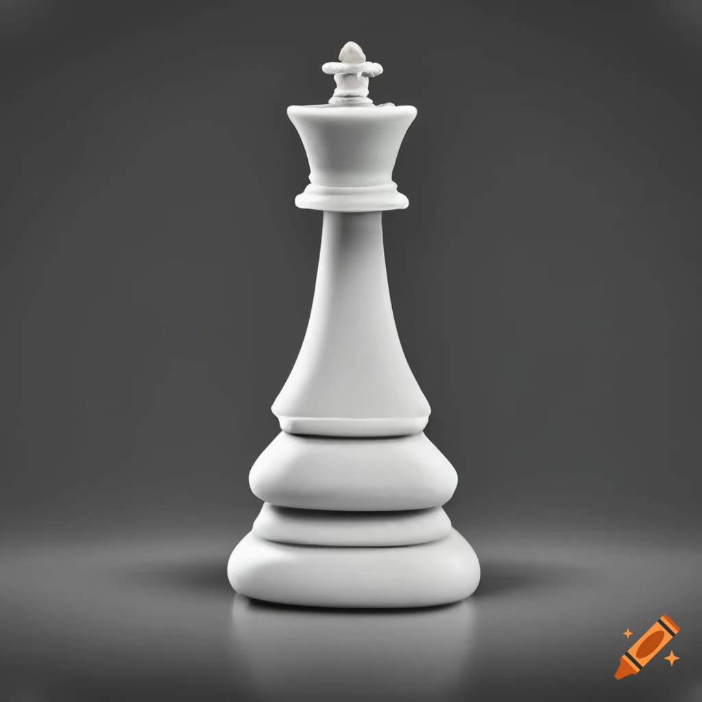 Chess queen piece in white color on Craiyon