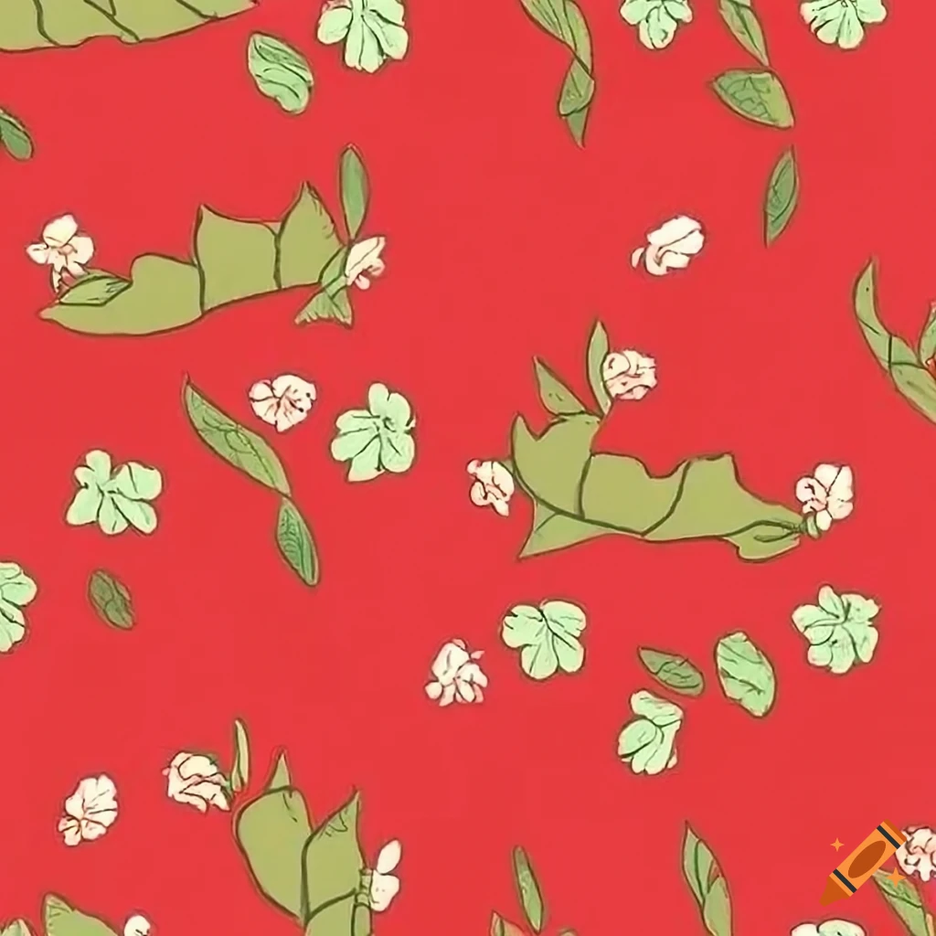 Prada floral pattern by hugo simberg in a seamless design on Craiyon