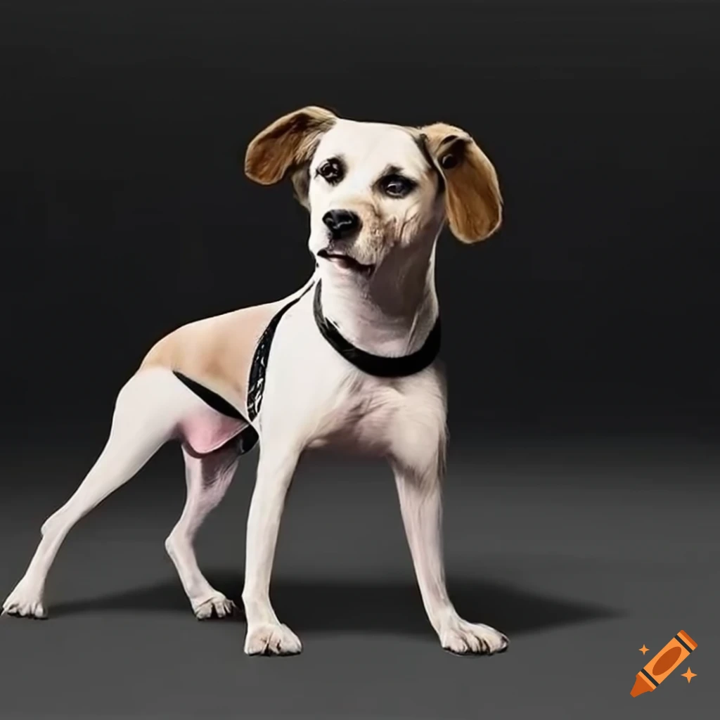 Imaginary illustration of transformation into a muscle-bound dog on Craiyon