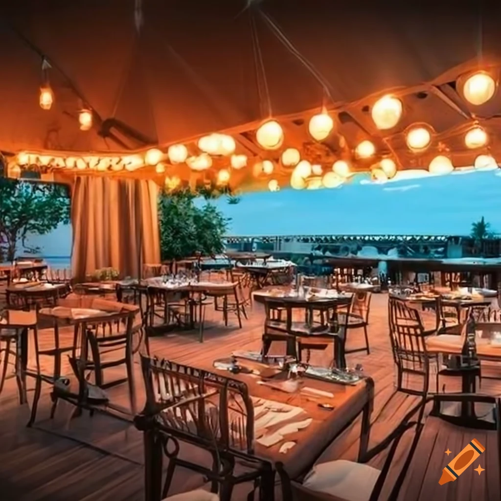 Riverside outdoor event space with small stage near convention center ...