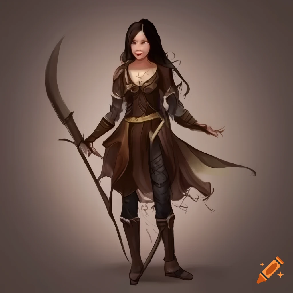 Young woman with copper skin and dark hair dressed as a DND elf ...