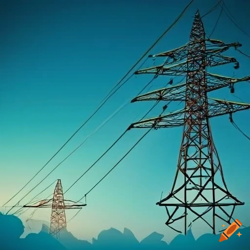 Technical electrical diagram showing connections for three-phase power ...