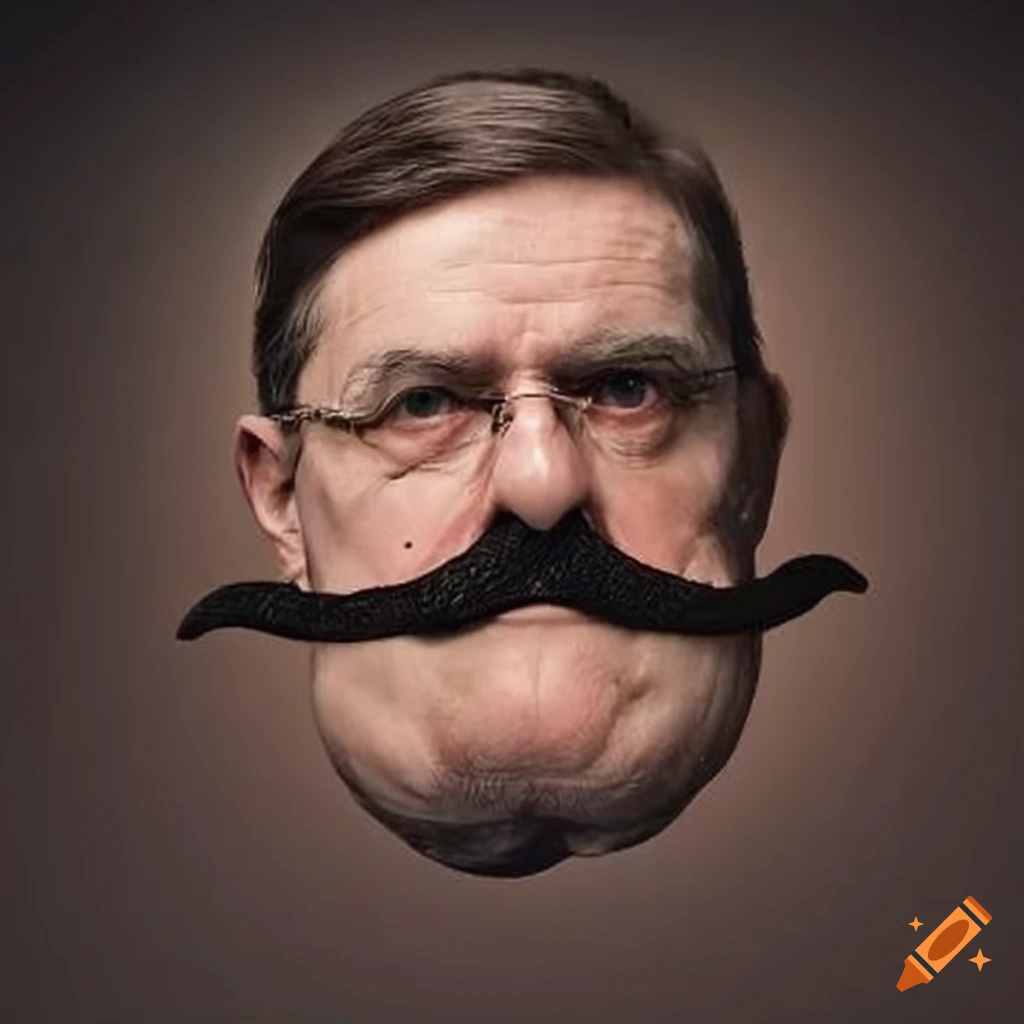 Mustache with the text 'mr. corner' on Craiyon