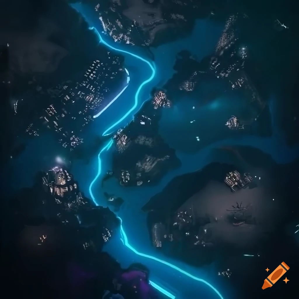 Helldivers-inspired game map with a mix of Star Wars Umbara and neon ...