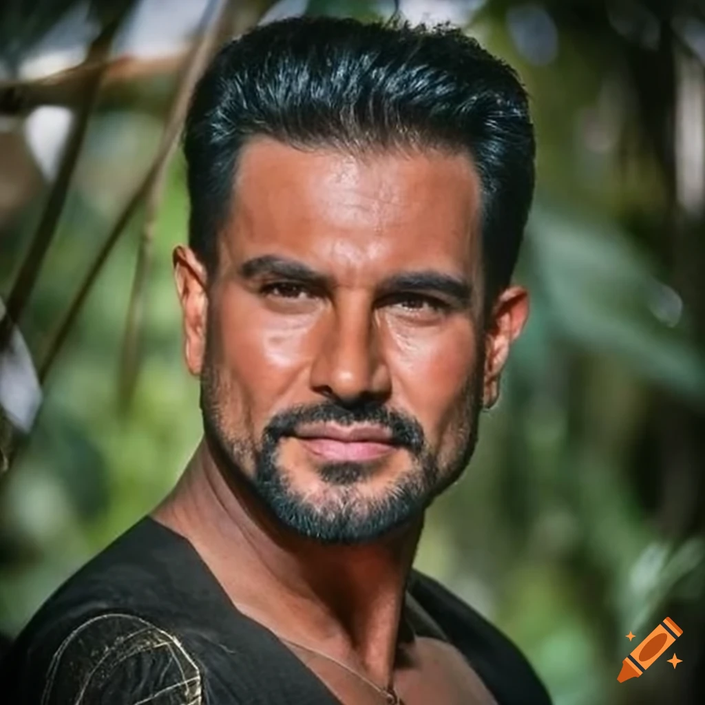 Portrait of actor as Iron Man in Cambodia jungle during 1980s on Craiyon