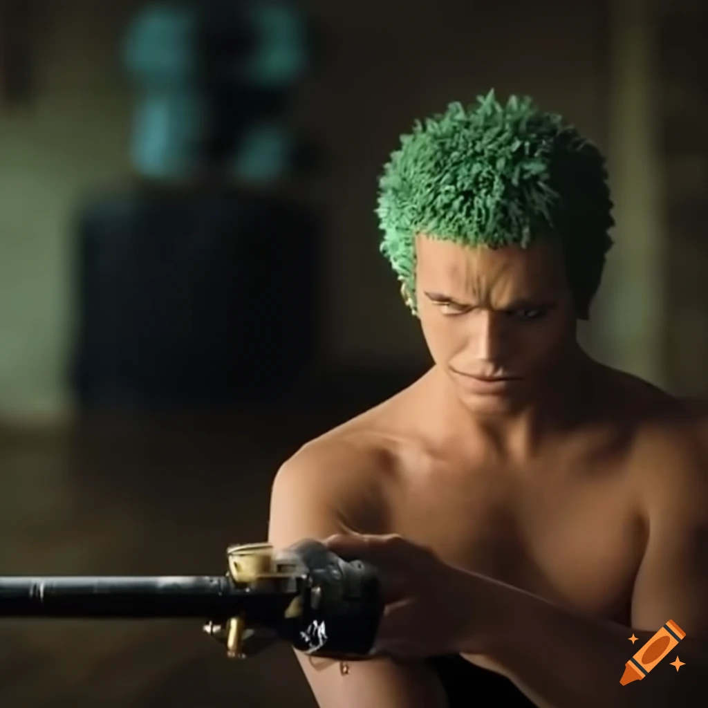 Zoro training on Craiyon