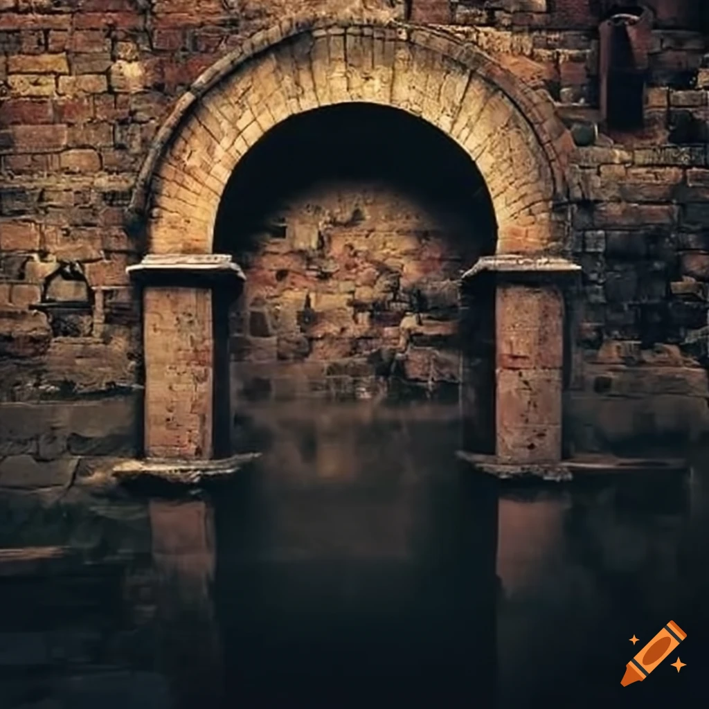 Medieval water against wall design inspired by frank miller on Craiyon