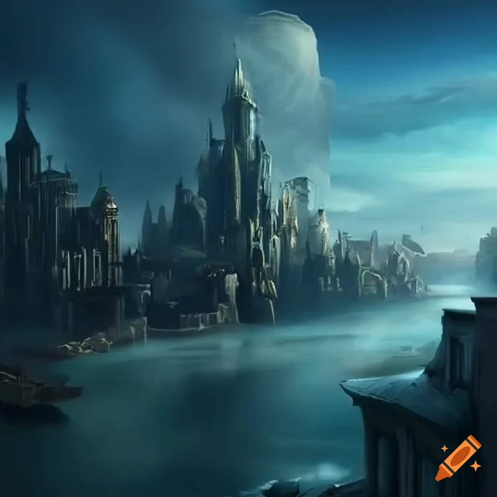 Windy fantasy cityscape on Craiyon