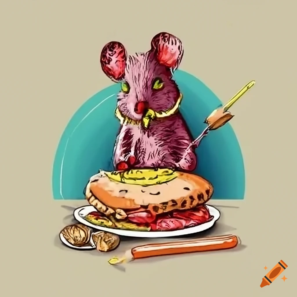 Mischievous mice enjoying meals on Craiyon