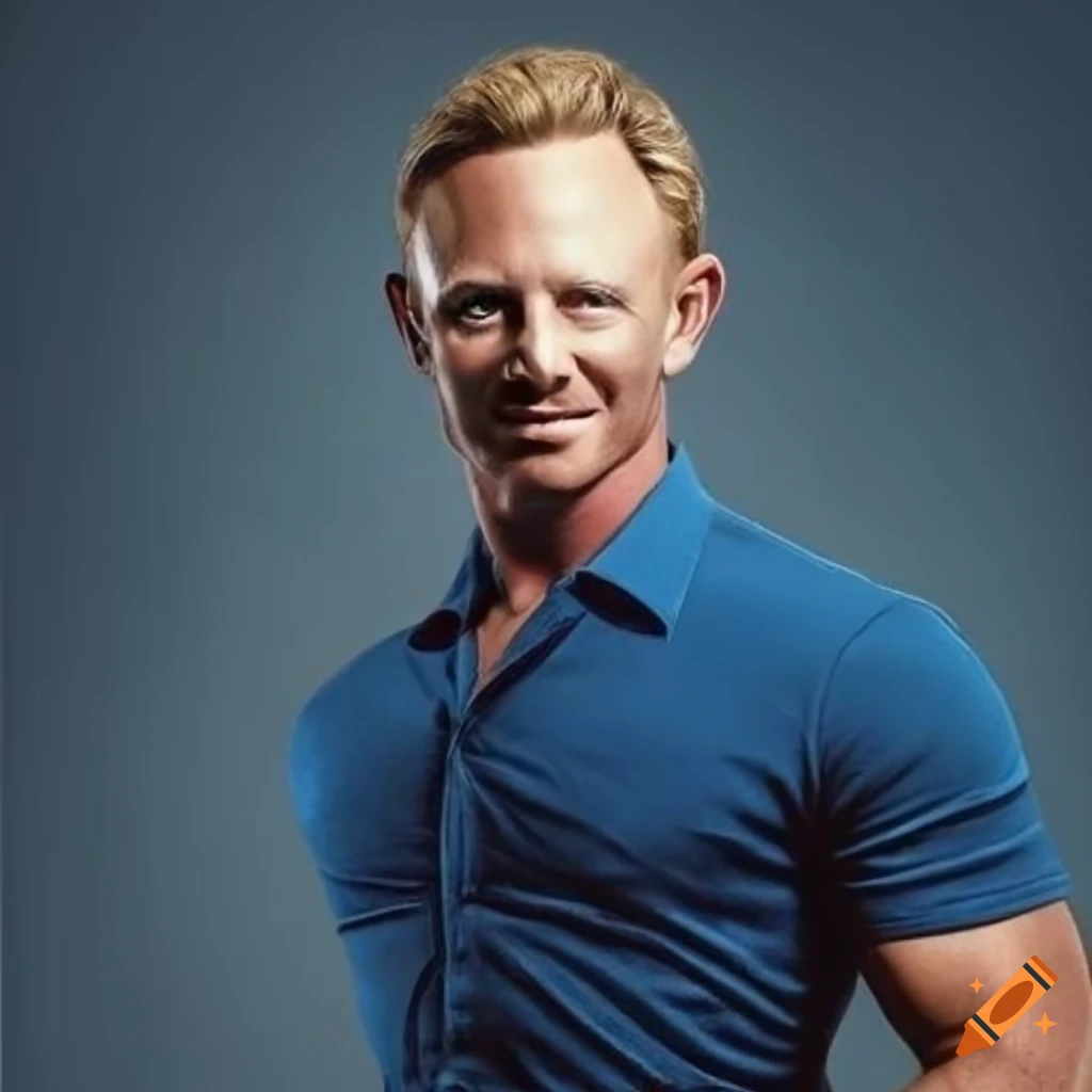 Portrait of ian ziering as 1950s steve rogers from marvel comics on Craiyon