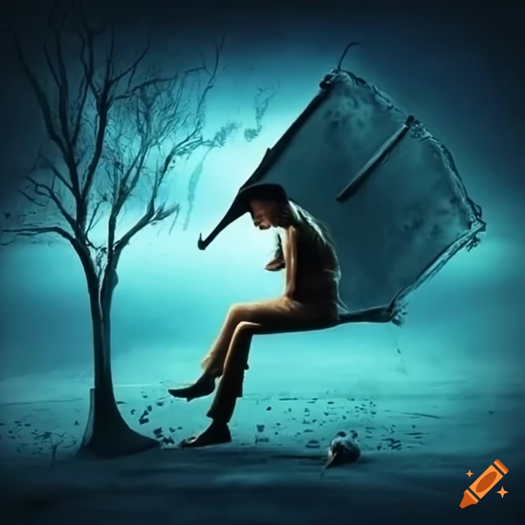 Unexpected encounter between a typewriter and an umbrella in a ...