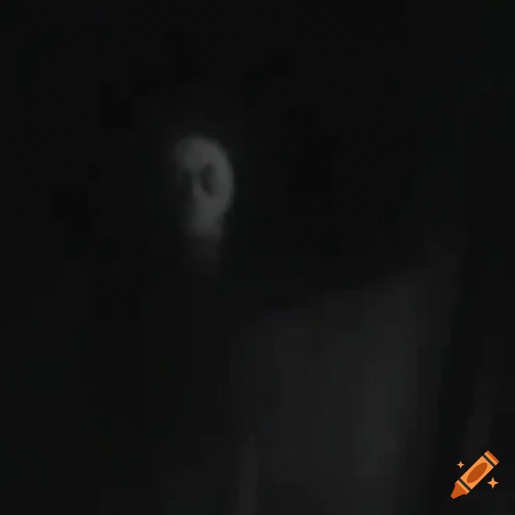 Eerie tall humanoid creature captured on security camera footage on Craiyon