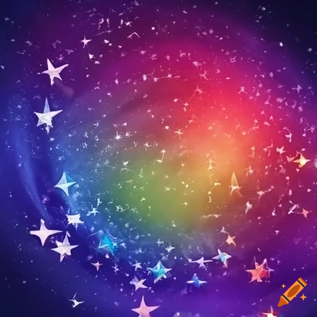 Rainbow stars pattern on Craiyon