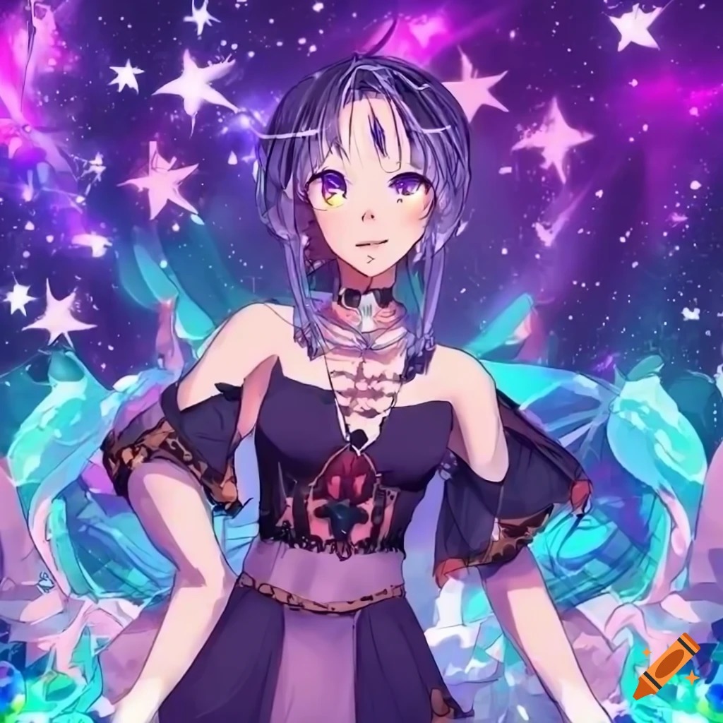 Anime-style character design with themed elements on Craiyon