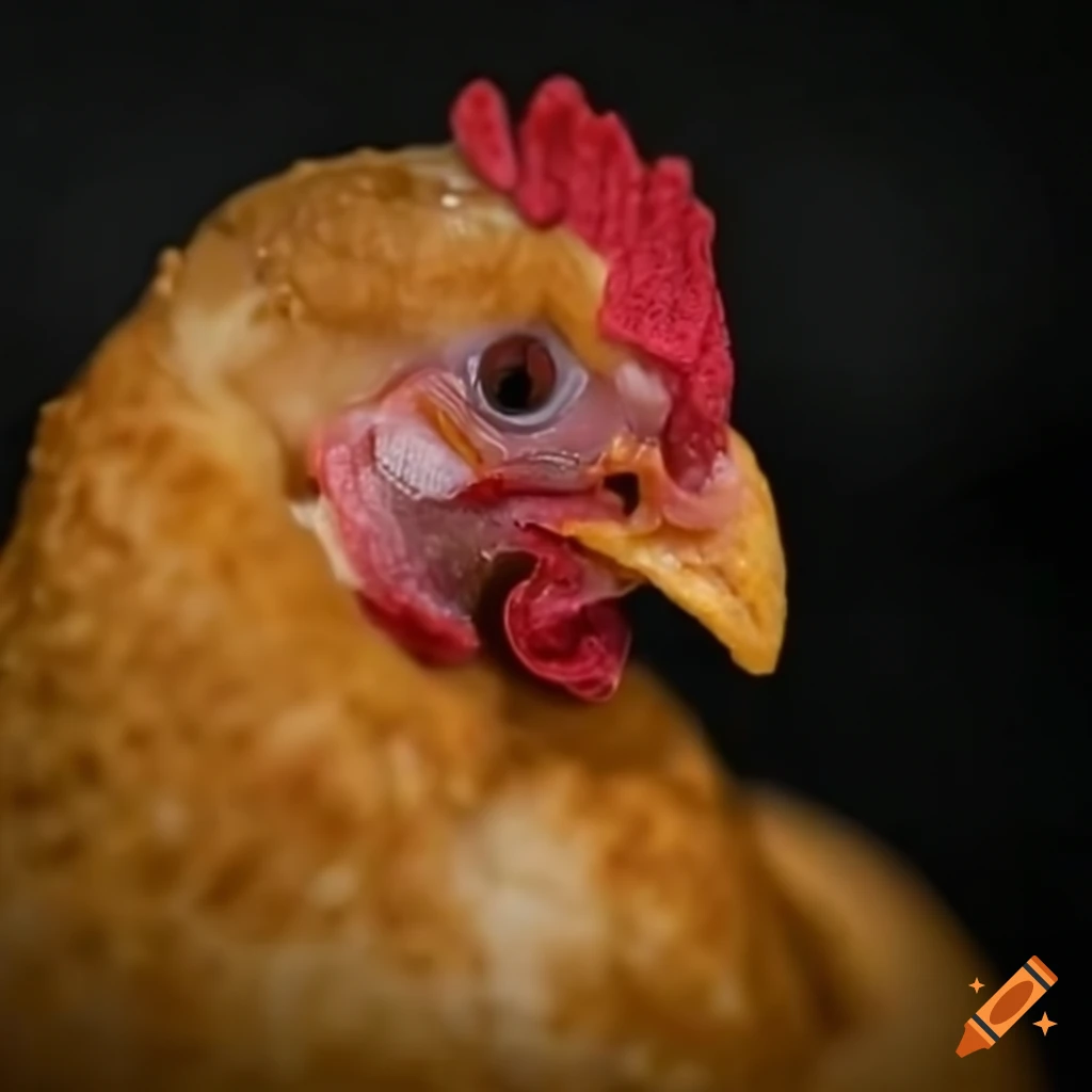 Chicken nugget with a man's face on Craiyon