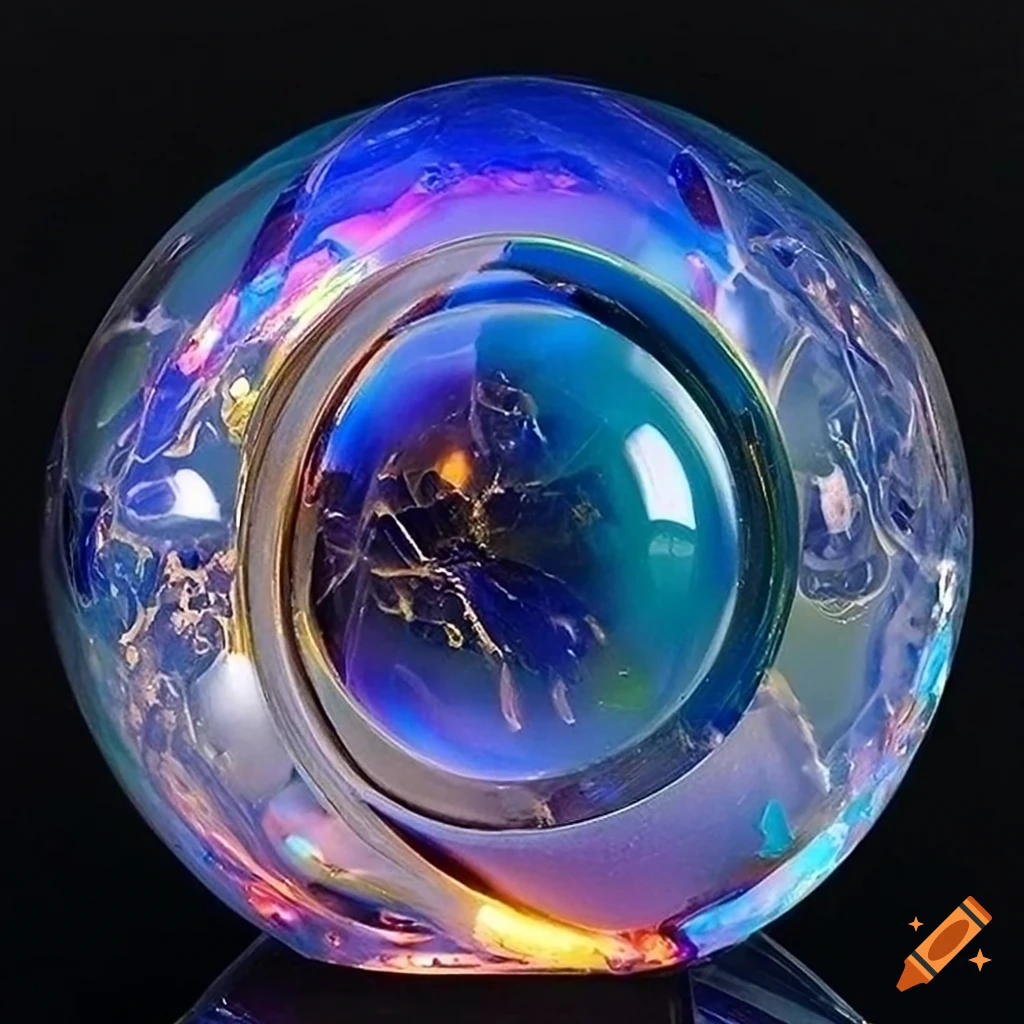 Sculpted marble figures with intricate details and opalescent colors on ...