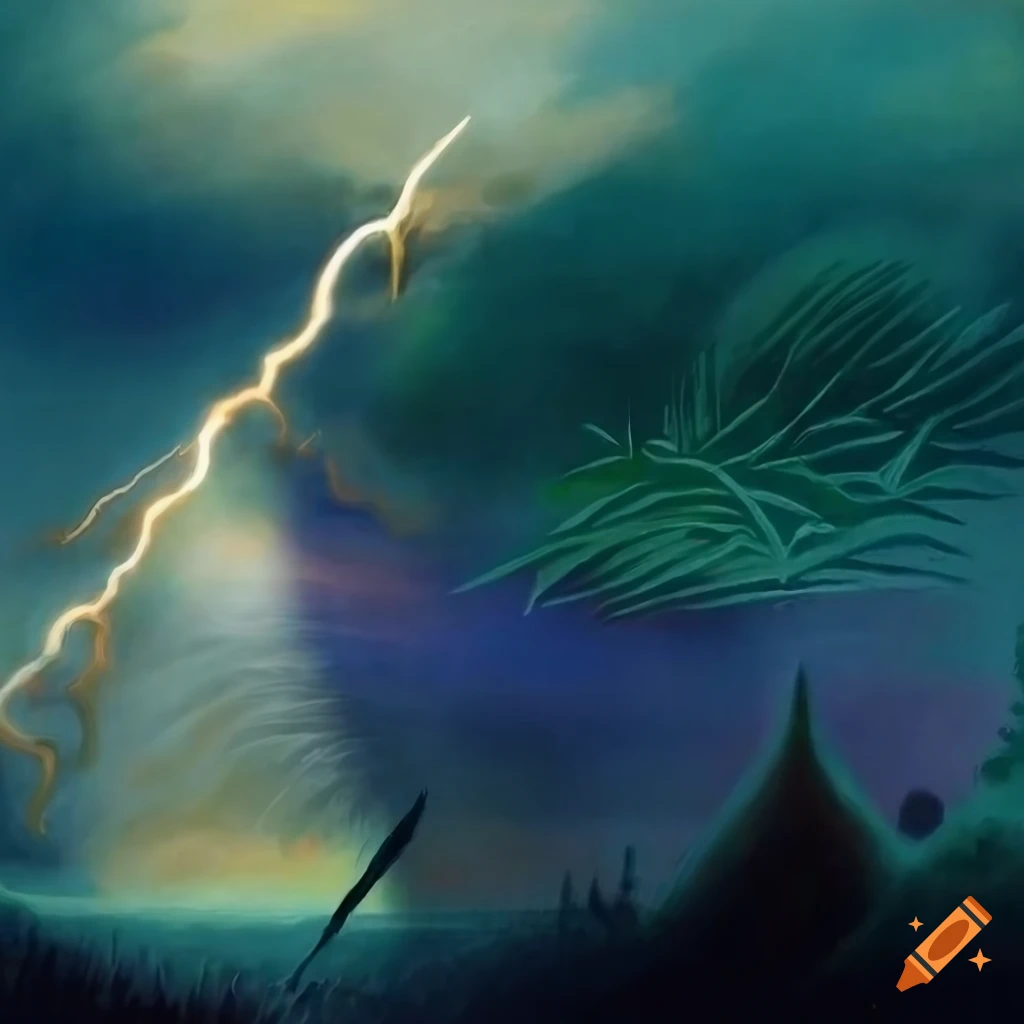 Stone lithograph of feather clouds with Islamic Calligraphy and native ...