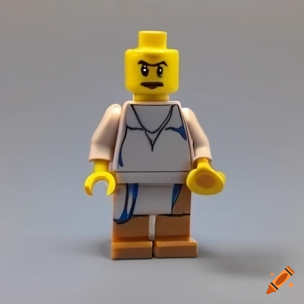 Lego minifigure posing as an israeli food influencer on Craiyon