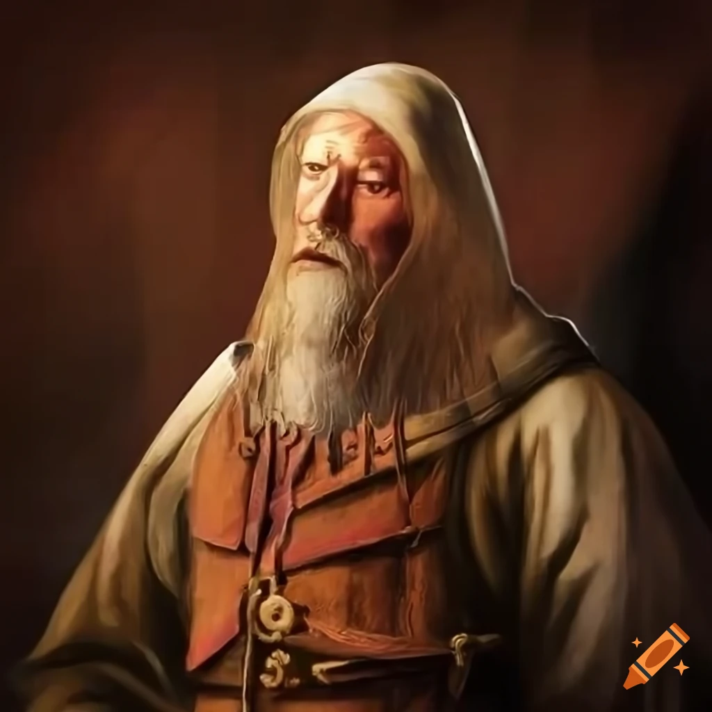 Medieval trader character on Craiyon