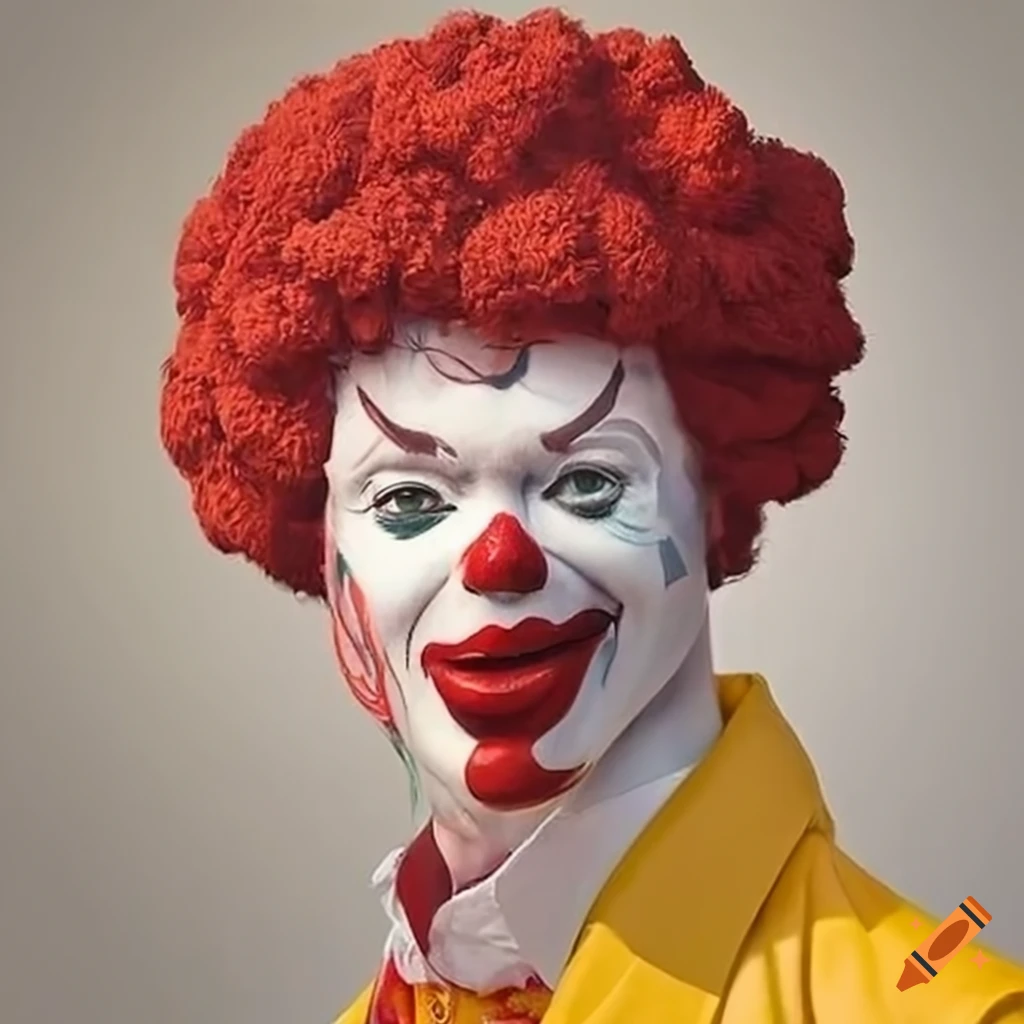 Ronald Mcdonald With Face Tattoos And Broccoli Haircut On Craiyon