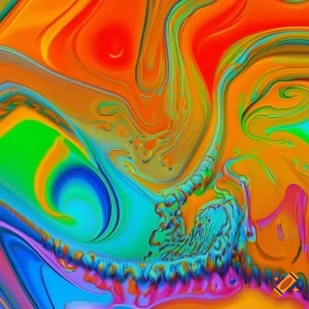 Melting colors repeatable pattern on Craiyon