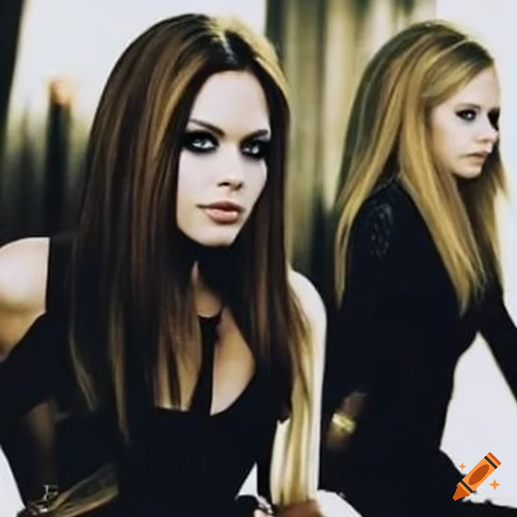 Rpg character inspired by avril lavigne and angelina jolie on Craiyon