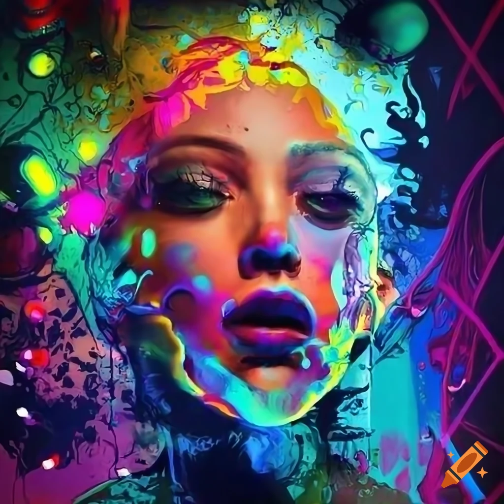 April fools graffiti art with splash elements on Craiyon