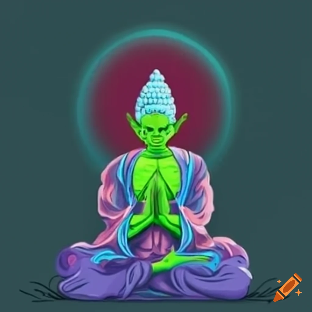 Piccolo meditating buddha on Craiyon