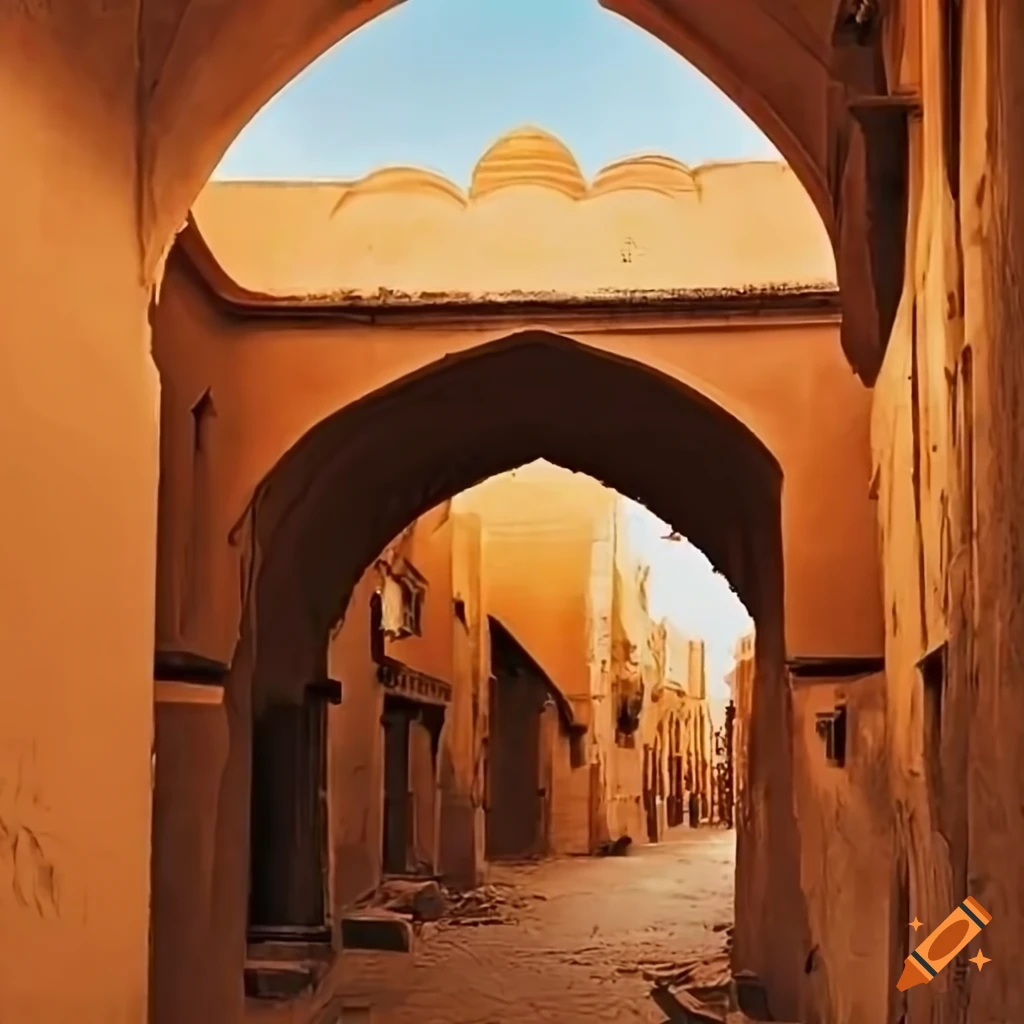Old town arab architecture scene on Craiyon
