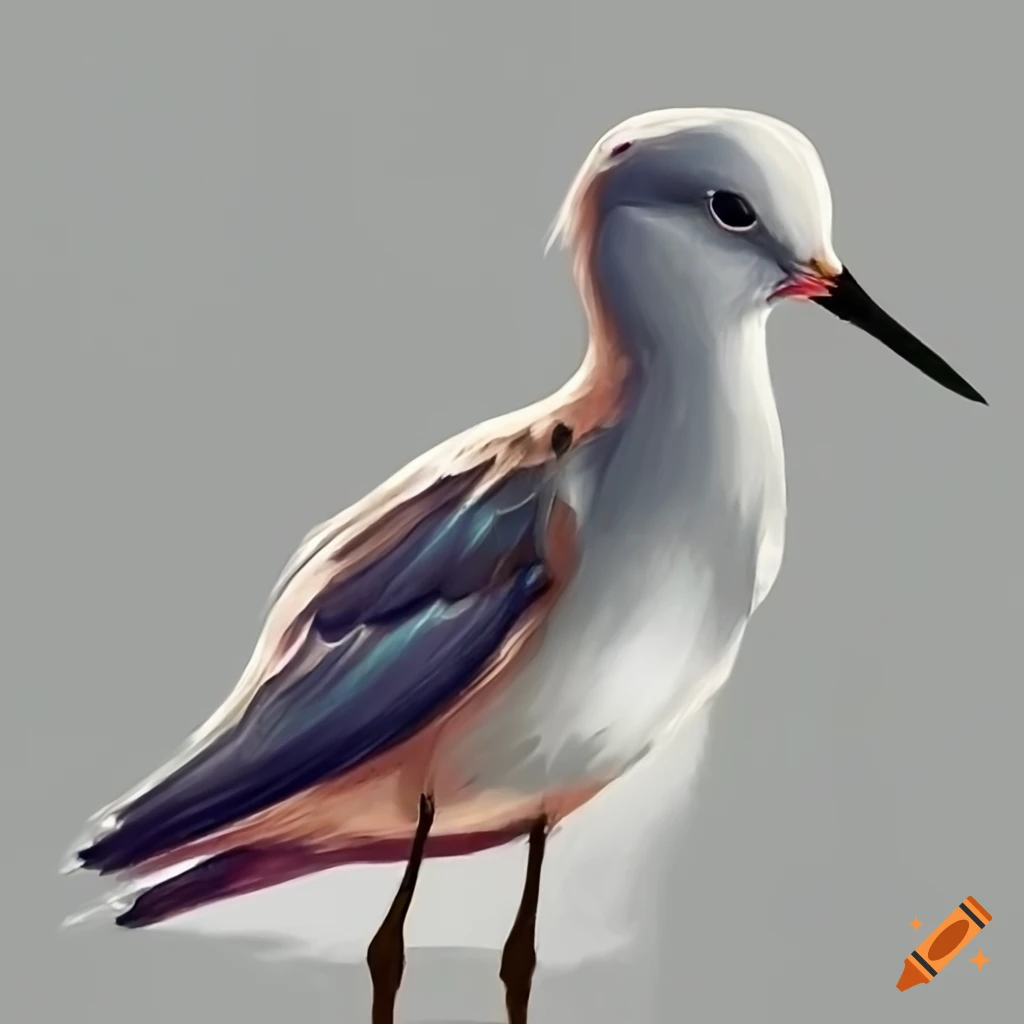 Stylized shorebirds on Craiyon