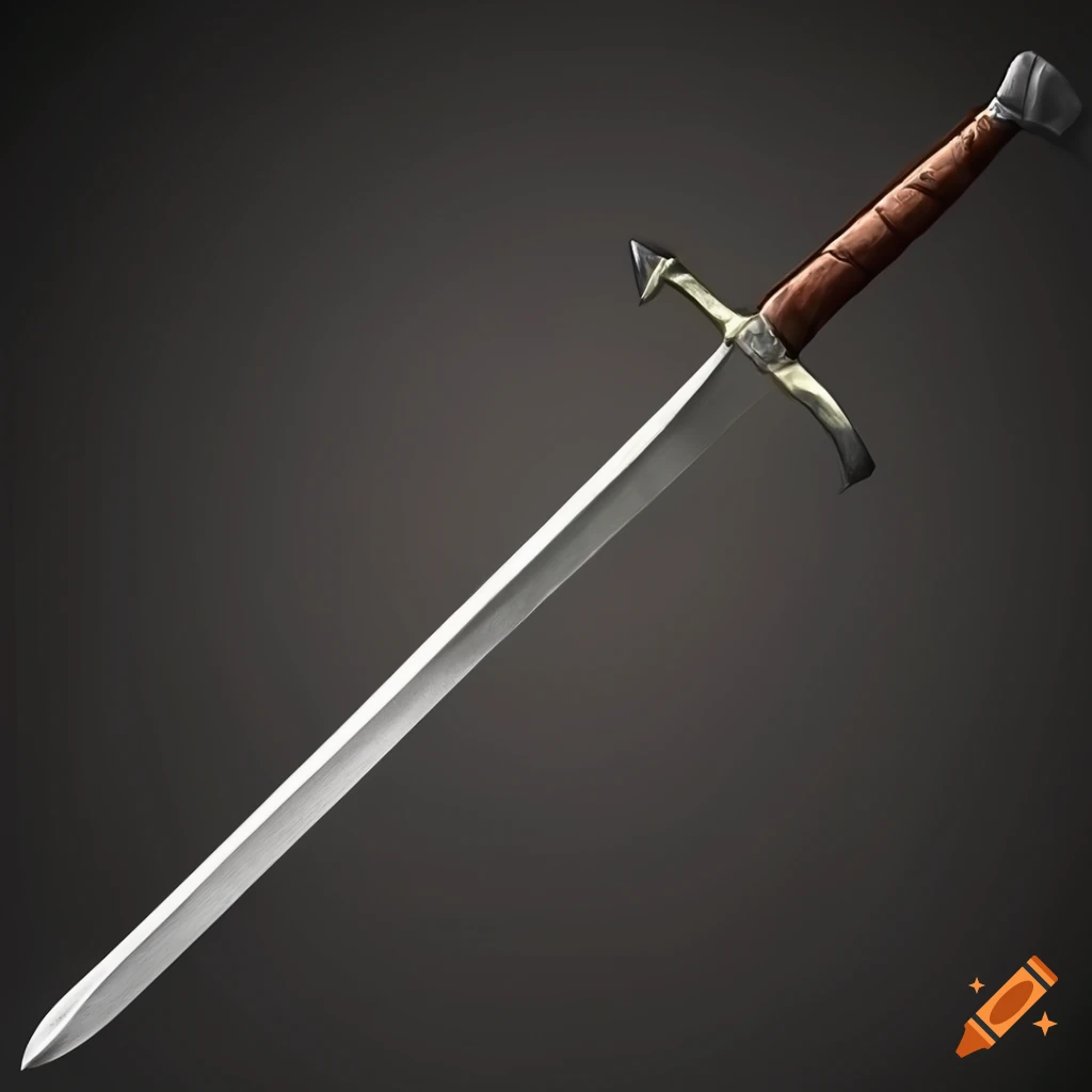 Straight long sword for practical real-life use on Craiyon