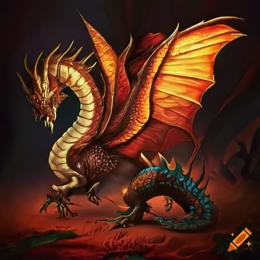 Majestic dragon on Craiyon