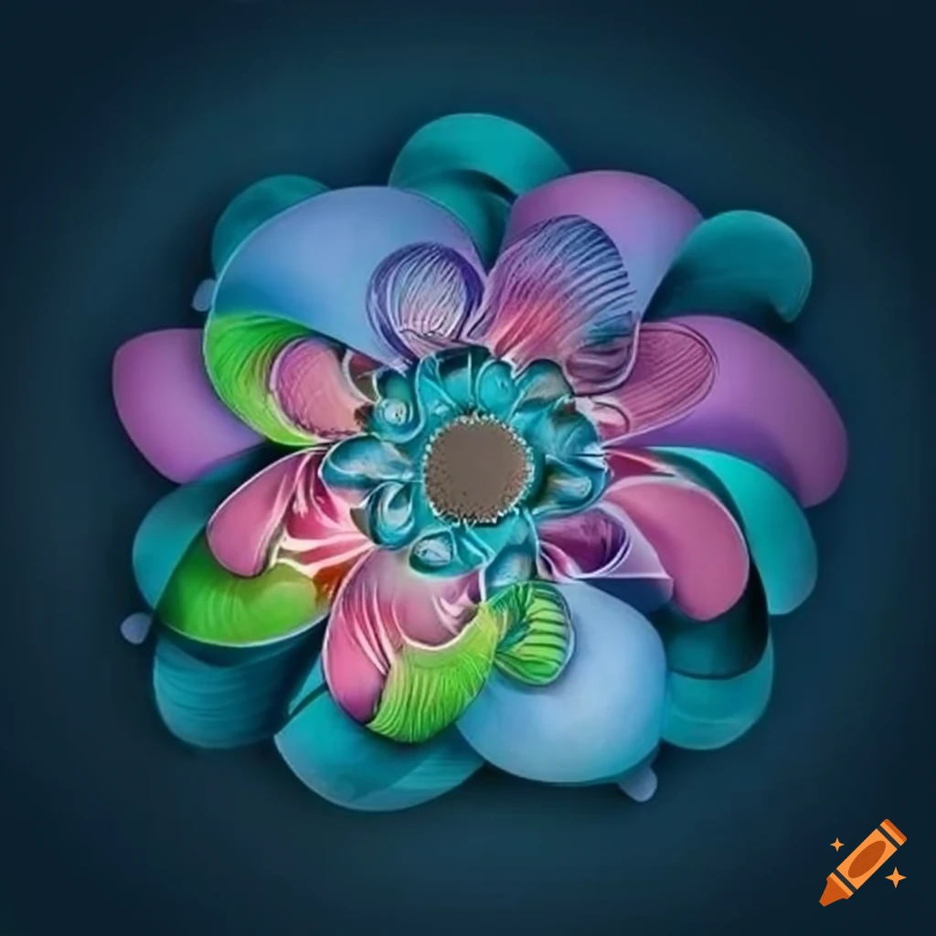 Architectural sketches of floral-inspired building floor plan with ...