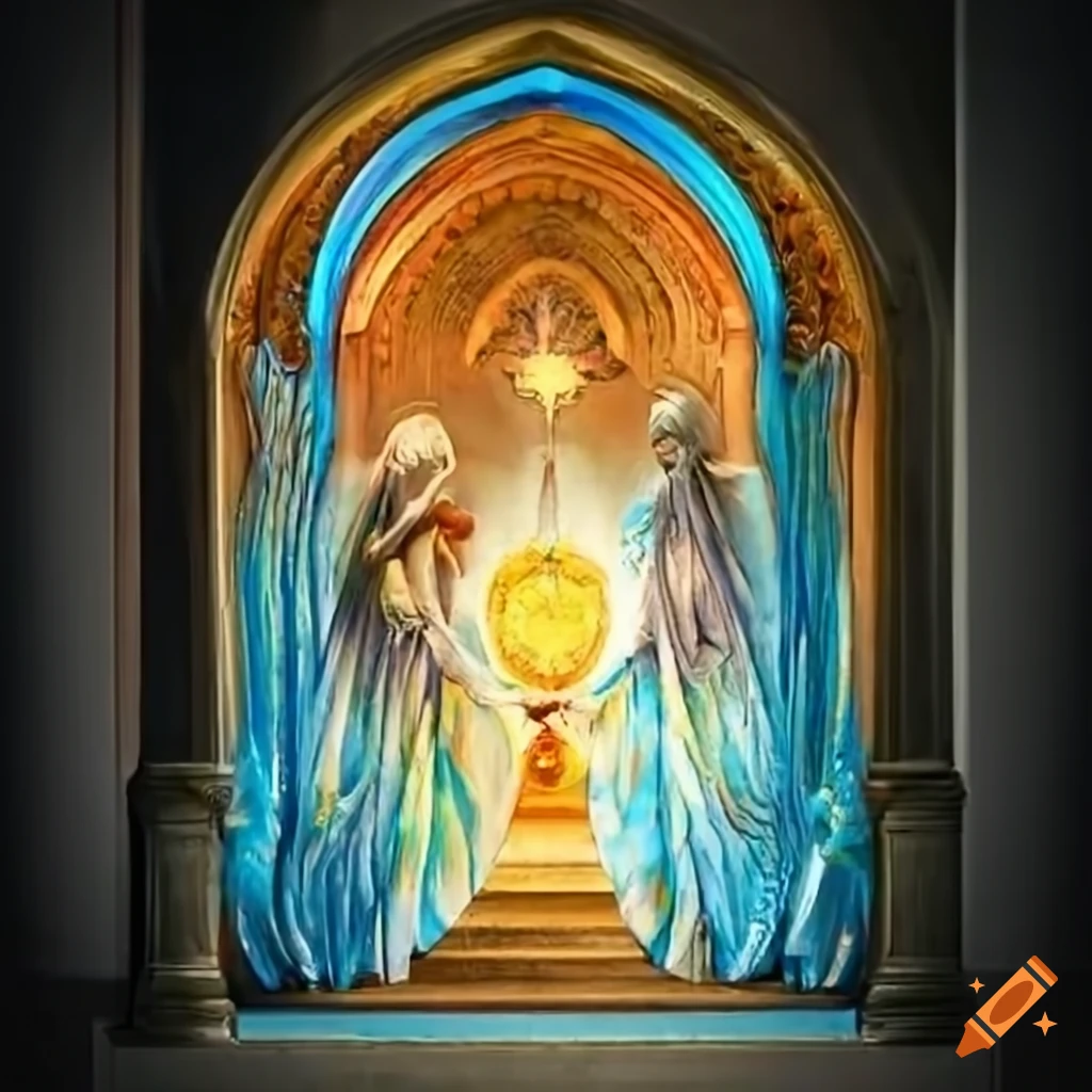 Door of paradise with archangel gabriel and moses on Craiyon