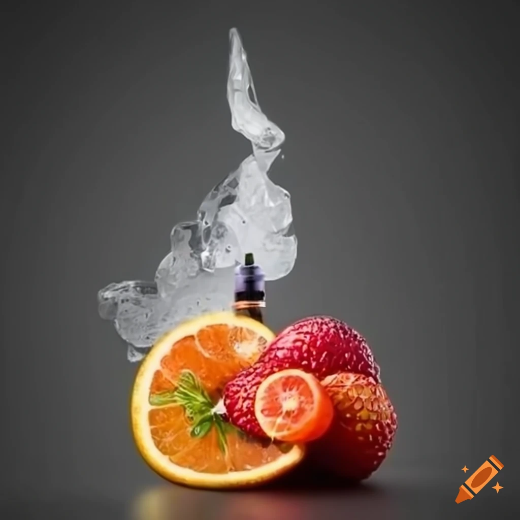 Ice and fruit vape on Craiyon