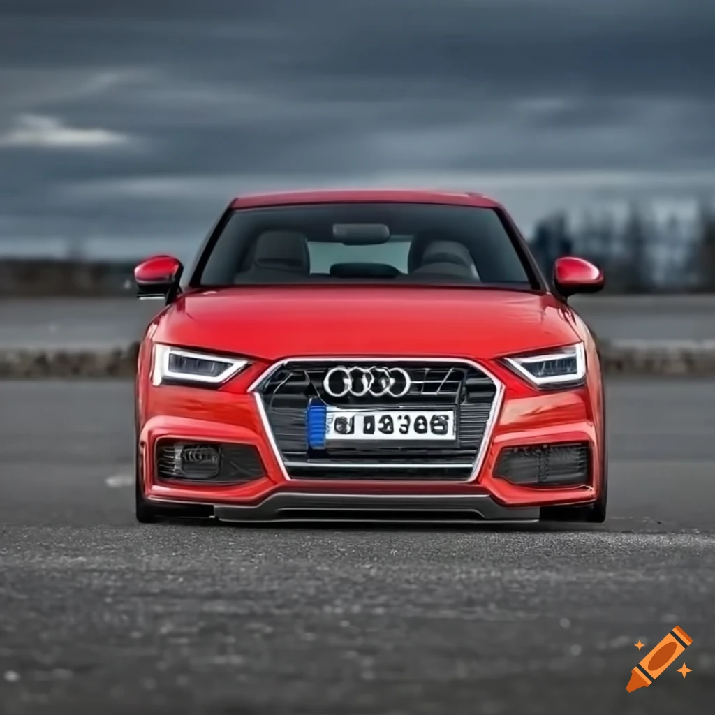 Red audi a3 with bbs rims on Craiyon