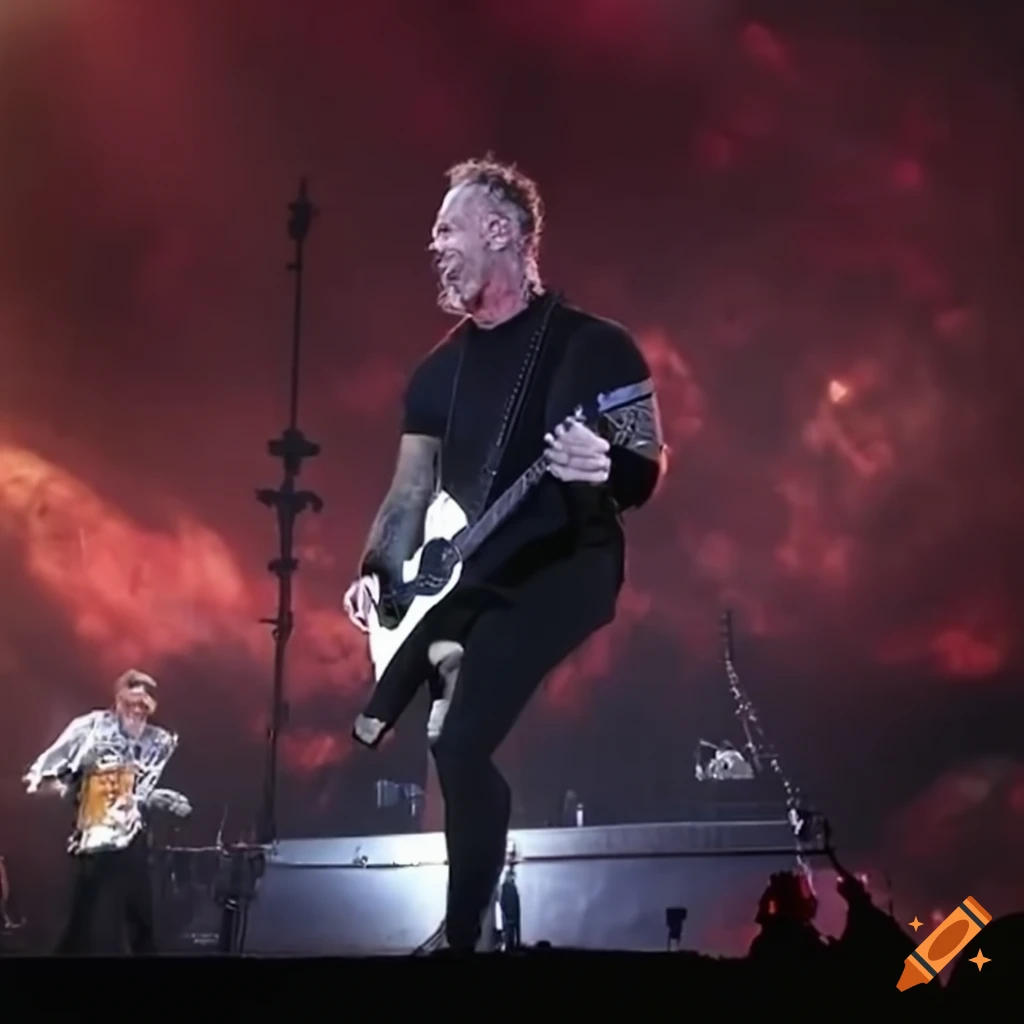 Metallica concert in outer space on Craiyon