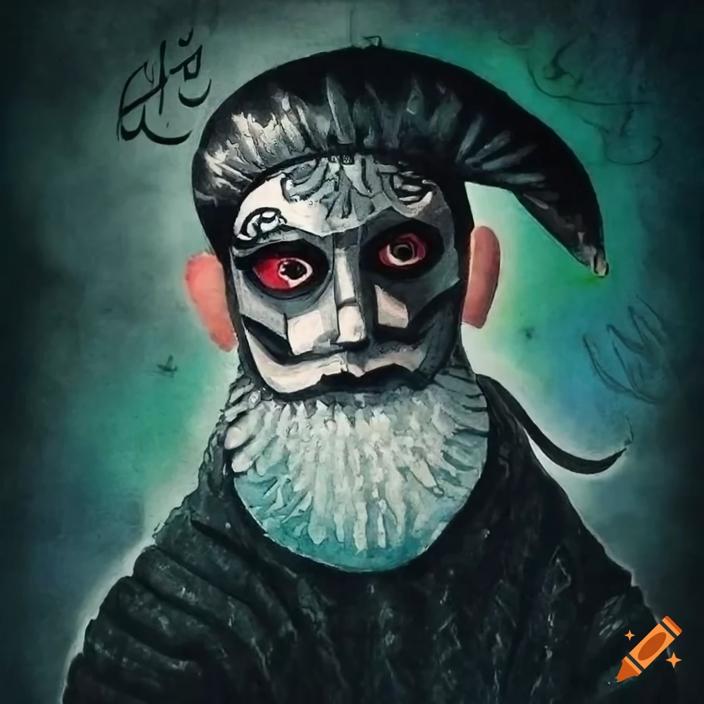 Stone lithograph of astral maps with islamic calligraphy and salish ...